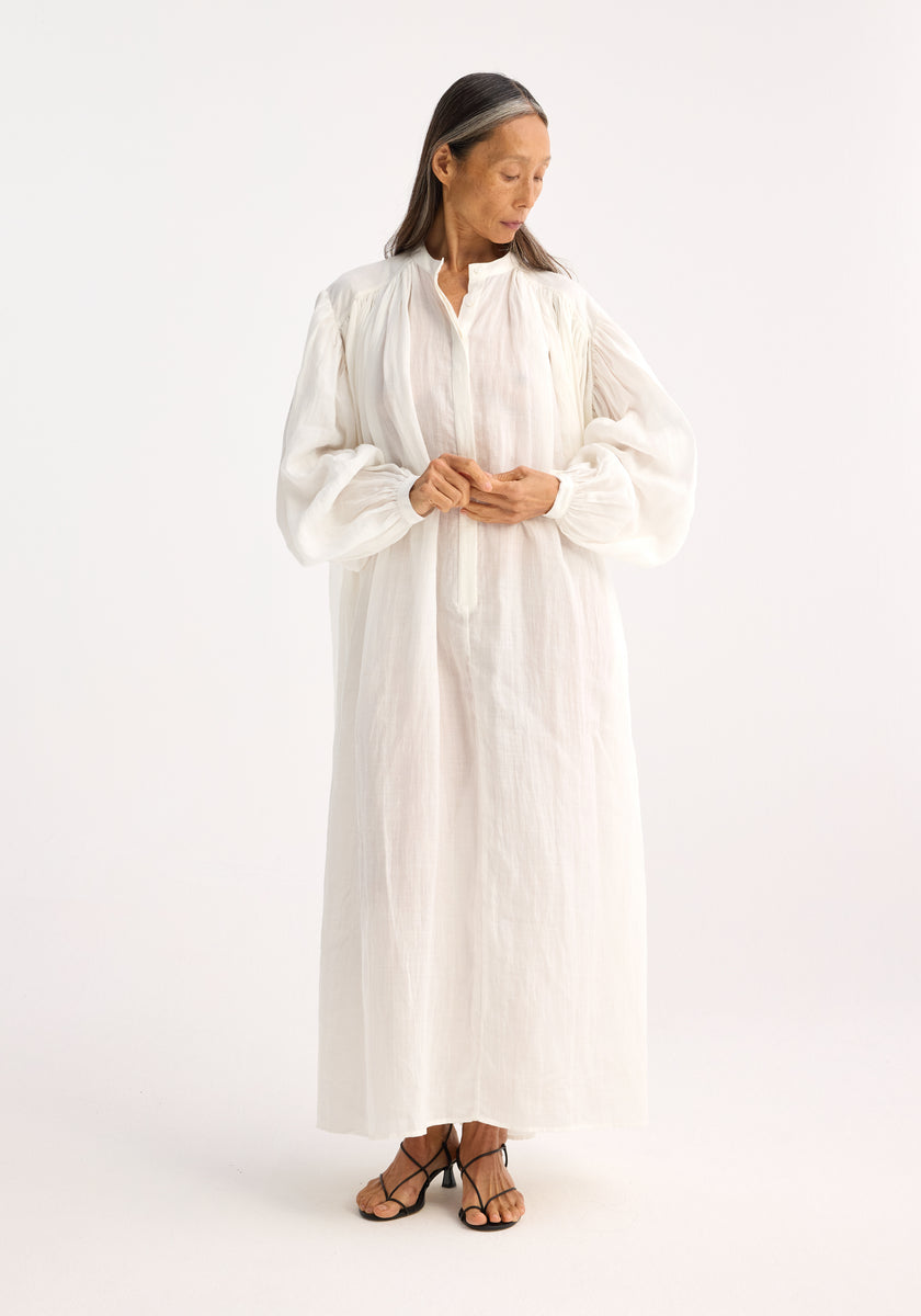 Pleated Ramie Dress – Market Highland Park